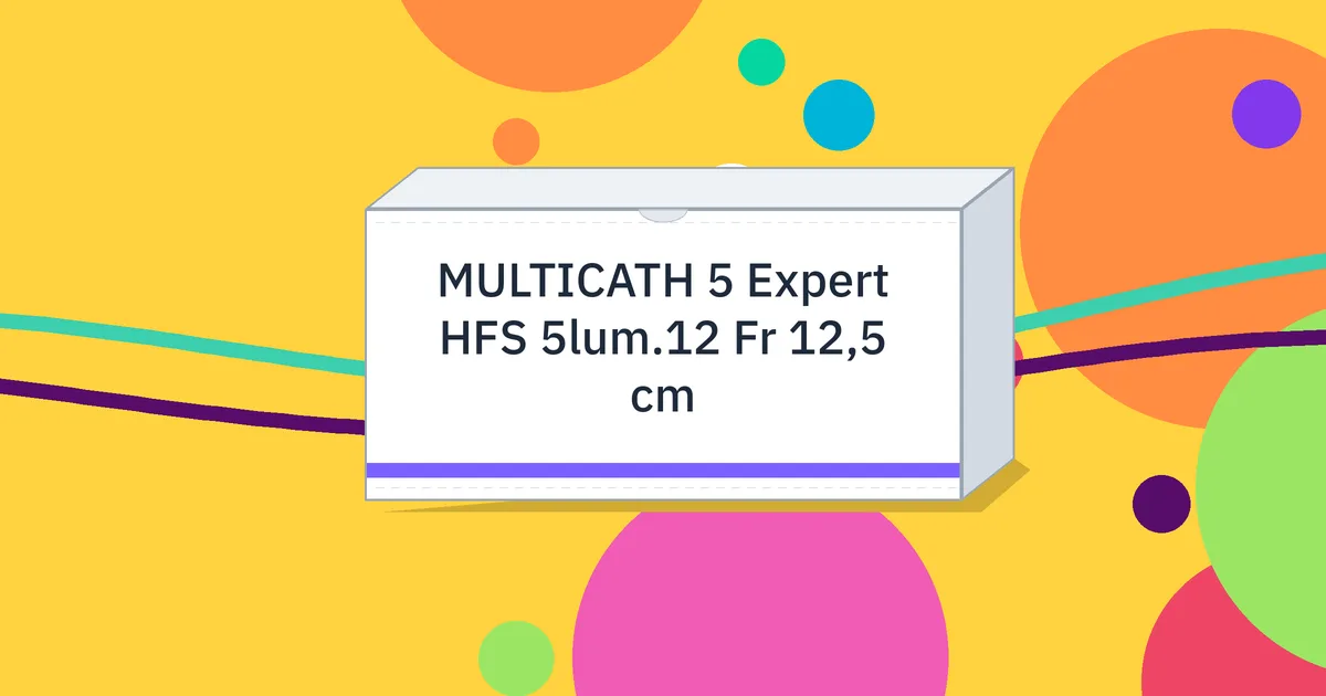 Symbolbild: Packung mit der Aufschrift MULTICATH 5 Expert HFS 5lum.12 Fr 12,5 cm (PZN 14339251) – Verfügbarkeit und Bezug in Apotheken in Frankfurt am Main