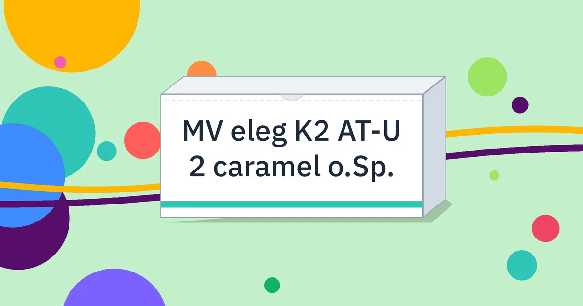 Symbolbild: Packung mit der Aufschrift MV eleg K2 AT-U 2 caramel o.Sp. (PZN 00530100) – Verfügbarkeit und Bezug in Apotheken in Frankfurt am Main