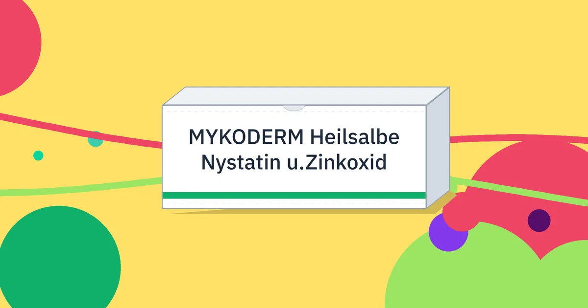 Symbolbild: Packung mit der Aufschrift MYKODERM Heilsalbe Nystatin u.Zinkoxid (PZN 01341393) – Verfügbarkeit und Bezug in Apotheken in Frankfurt am Main