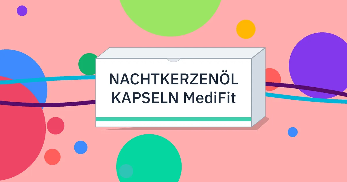 Symbolbild: Packung mit der Aufschrift NACHTKERZENÖL KAPSELN MediFit (PZN 11293063) – Verfügbarkeit und Bezug in Apotheken in Frankfurt am Main