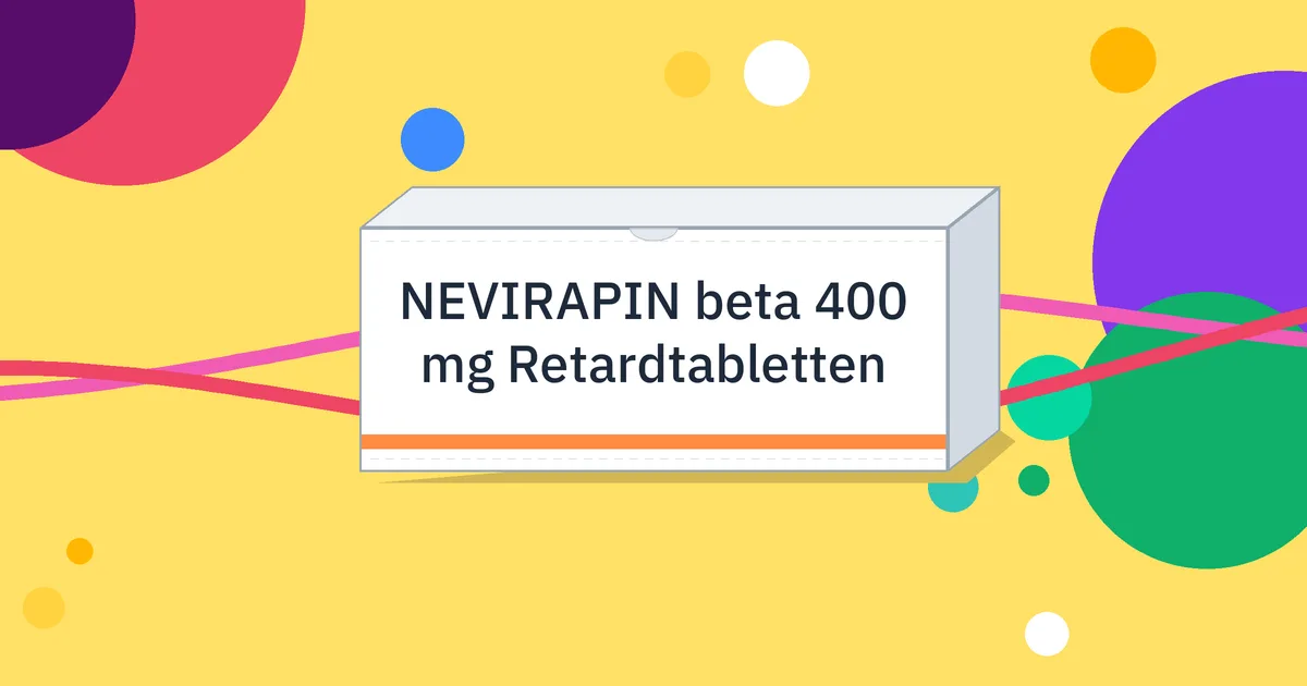 Symbolbild: Packung mit der Aufschrift NEVIRAPIN beta 400 mg Retardtabletten (PZN 12397706) – Verfügbarkeit und Bezug in Apotheken in Frankfurt am Main