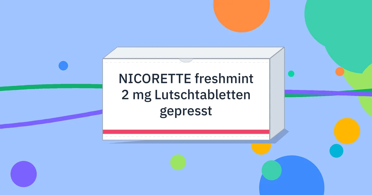Symbolbild: Packung mit der Aufschrift NICORETTE freshmint 2 mg Lutschtabletten gepresst (PZN 19252218) – Verfügbarkeit und Bezug in Apotheken in Frankfurt am Main