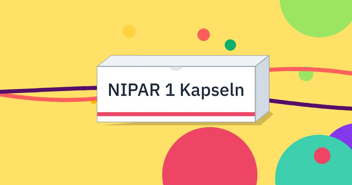 Symbolbild: Packung mit der Aufschrift NIPAR 1 Kapseln (PZN 11878332) – Verfügbarkeit und Bezug in Apotheken in Frankfurt am Main