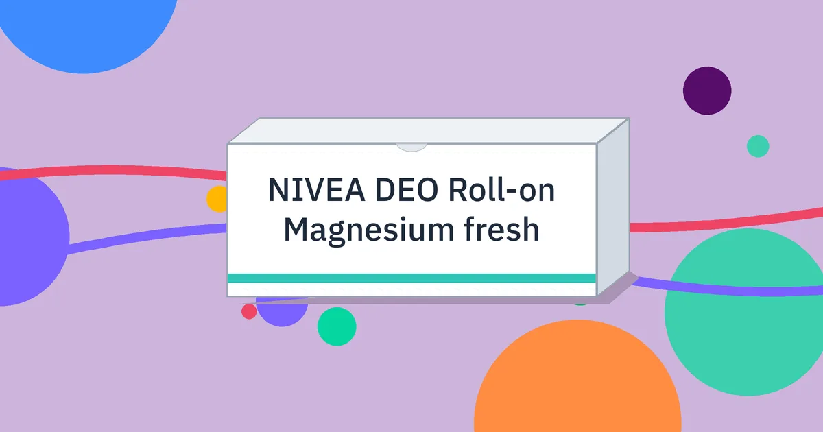 Symbolbild: Packung mit der Aufschrift NIVEA DEO Roll-on Magnesium fresh (PZN 17625595) – Verfügbarkeit und Bezug in Apotheken in Frankfurt am Main