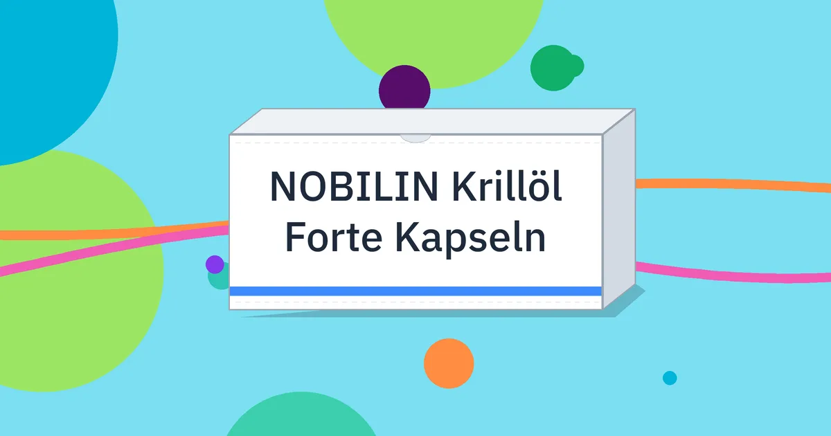 Symbolbild: Packung mit der Aufschrift NOBILIN Krillöl Forte Kapseln (PZN 18189676) – Verfügbarkeit und Bezug in Apotheken in Frankfurt am Main