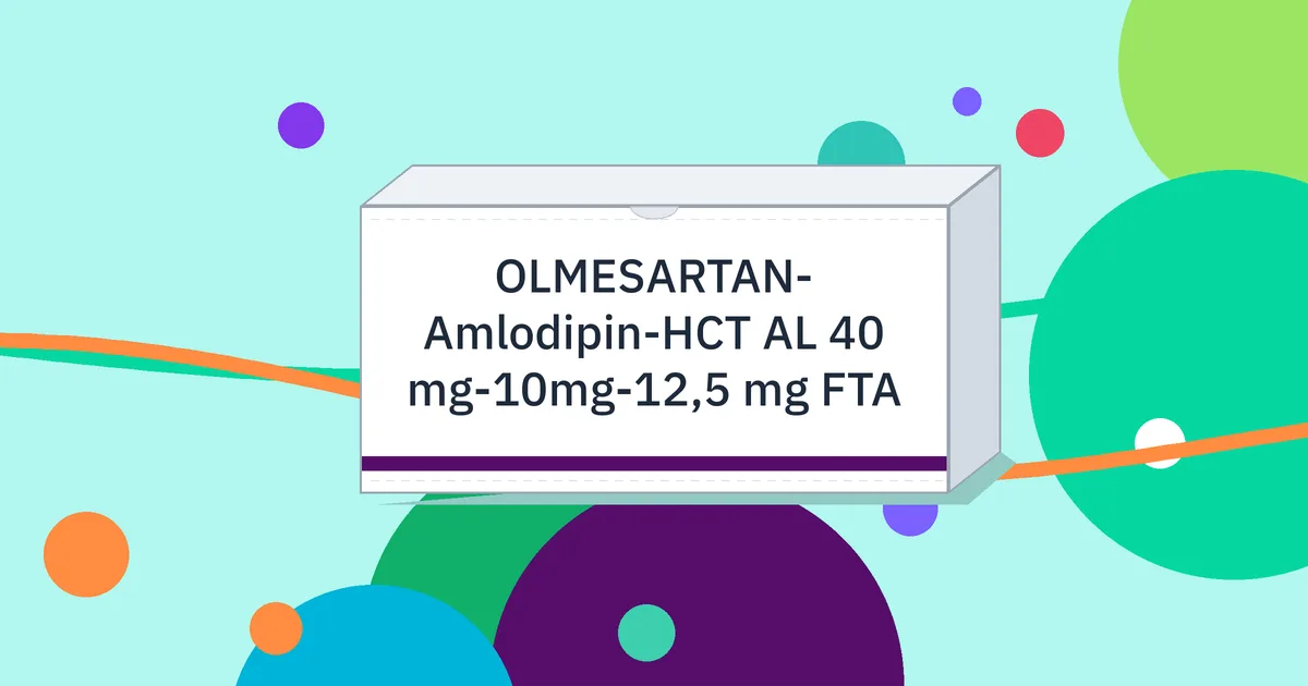 Symbolbild: Packung mit der Aufschrift OLMESARTAN-Amlodipin-HCT AL 40 mg-10mg-12,5 mg FTA (PZN 16736200) – Verfügbarkeit und Bezug in Apotheken in Frankfurt am Main
