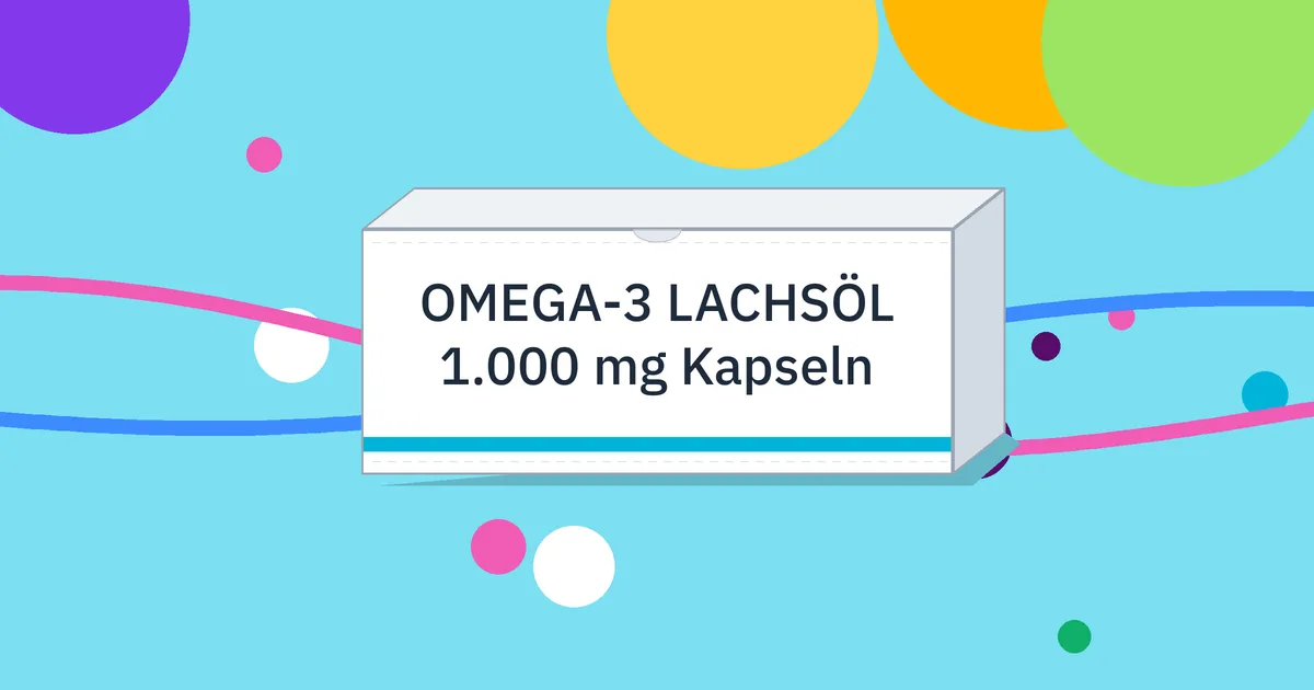 Symbolbild: Packung mit der Aufschrift OMEGA-3 LACHSÖL 1.000 mg Kapseln (PZN 09462972) – Verfügbarkeit und Bezug in Apotheken in Frankfurt am Main