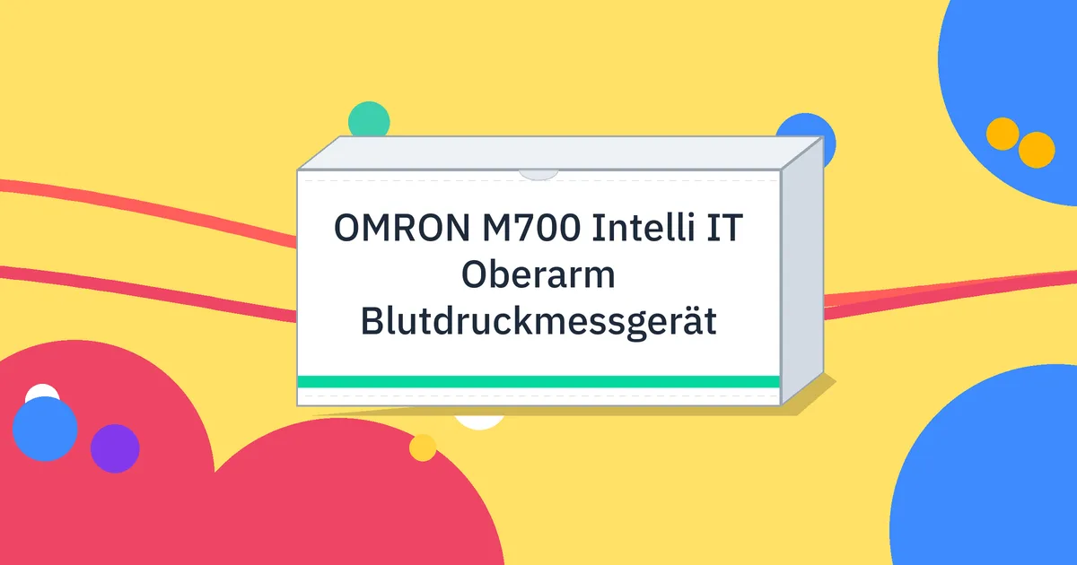 Symbolbild: Packung mit der Aufschrift OMRON M700 Intelli IT Oberarm Blutdruckmessgerät (PZN 11854314) – Verfügbarkeit und Bezug in Apotheken in Frankfurt am Main