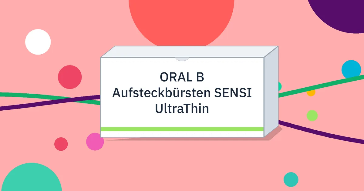 Symbolbild: Packung mit der Aufschrift ORAL B Aufsteckbürsten SENSI UltraThin (PZN 13503458) – Verfügbarkeit und Bezug in Apotheken in Frankfurt am Main