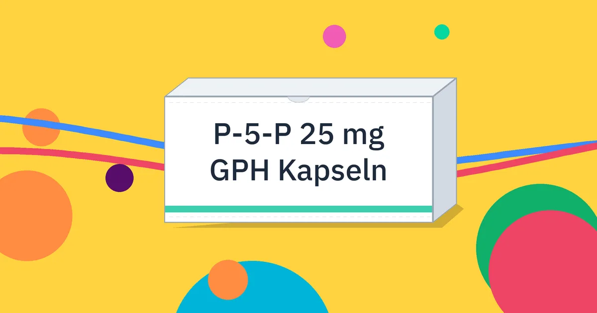 Symbolbild: Packung mit der Aufschrift P-5-P 25 mg GPH Kapseln (PZN 16935218) – Verfügbarkeit und Bezug in Apotheken in Frankfurt am Main
