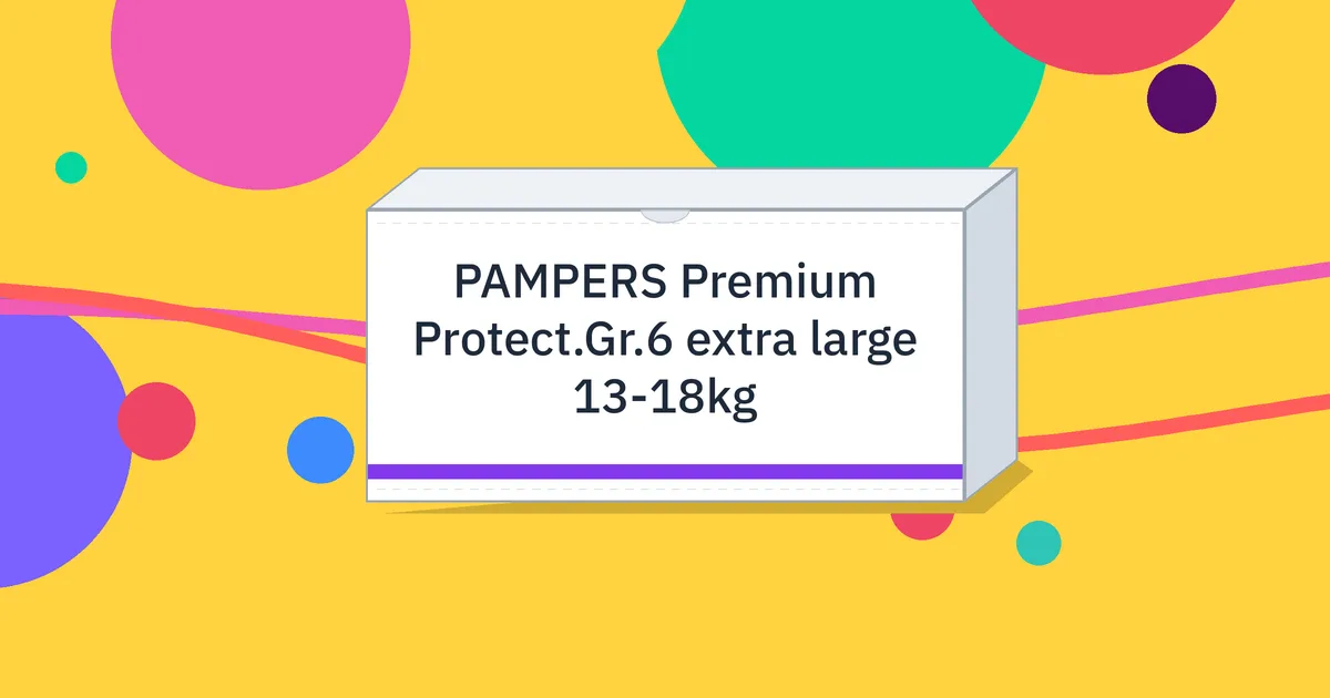 Symbolbild: Packung mit der Aufschrift PAMPERS Premium Protect.Gr.6 extra large 13-18kg (PZN 17970820) – Verfügbarkeit und Bezug in Apotheken in Frankfurt am Main