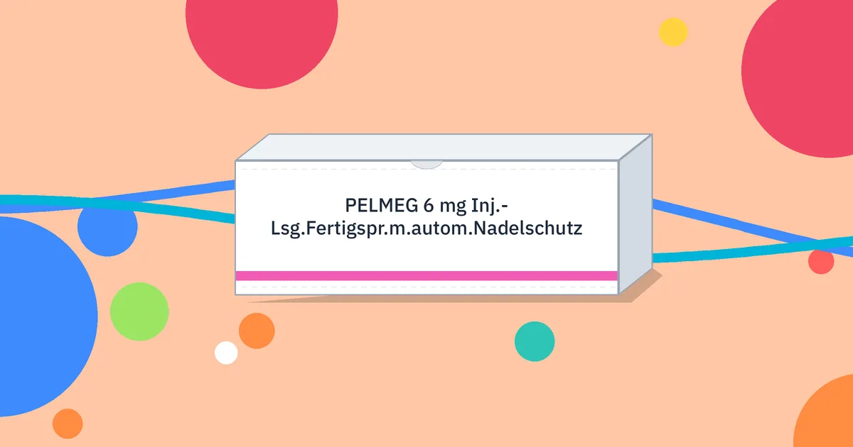 Symbolbild: Packung mit der Aufschrift PELMEG 6 mg Inj.-Lsg.Fertigspr.m.autom.Nadelschutz (PZN 18130022) – Verfügbarkeit und Bezug in Apotheken in Frankfurt am Main