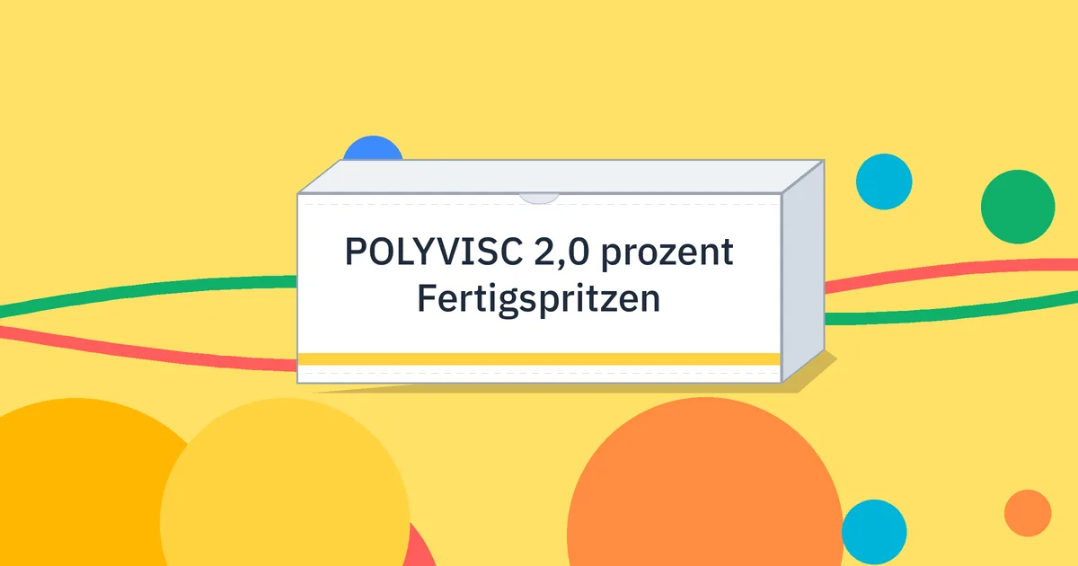 Symbolbild: Packung mit der Aufschrift POLYVISC 2,0 prozent Fertigspritzen (PZN 16529369) – Verfügbarkeit und Bezug in Apotheken in Frankfurt am Main