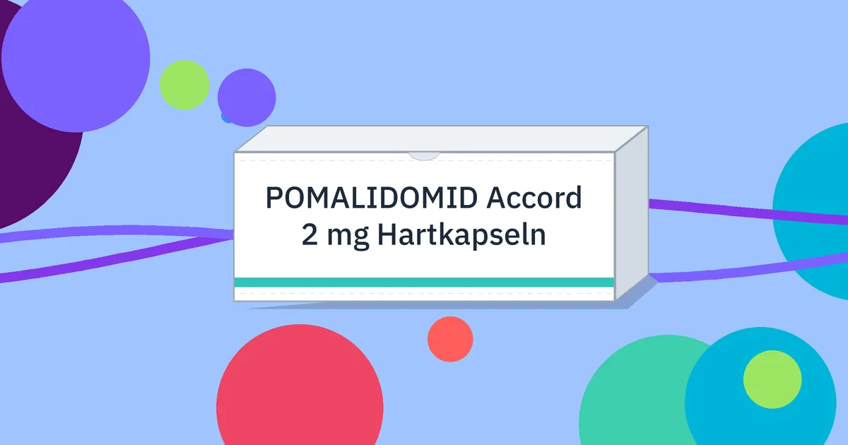 Symbolbild: Packung mit der Aufschrift POMALIDOMID Accord 2 mg Hartkapseln (PZN 19633498) – Verfügbarkeit und Bezug in Apotheken in Frankfurt am Main
