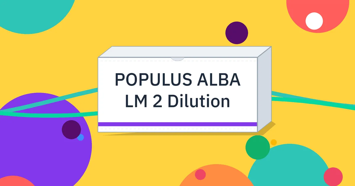 Symbolbild: Packung mit der Aufschrift POPULUS ALBA LM 2 Dilution (PZN 13663676) – Verfügbarkeit und Bezug in Apotheken in Frankfurt am Main