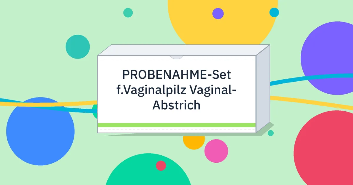 Symbolbild: Packung mit der Aufschrift PROBENAHME-Set f.Vaginalpilz Vaginal-Abstrich (PZN 19108556) – Verfügbarkeit und Bezug in Apotheken in Frankfurt am Main