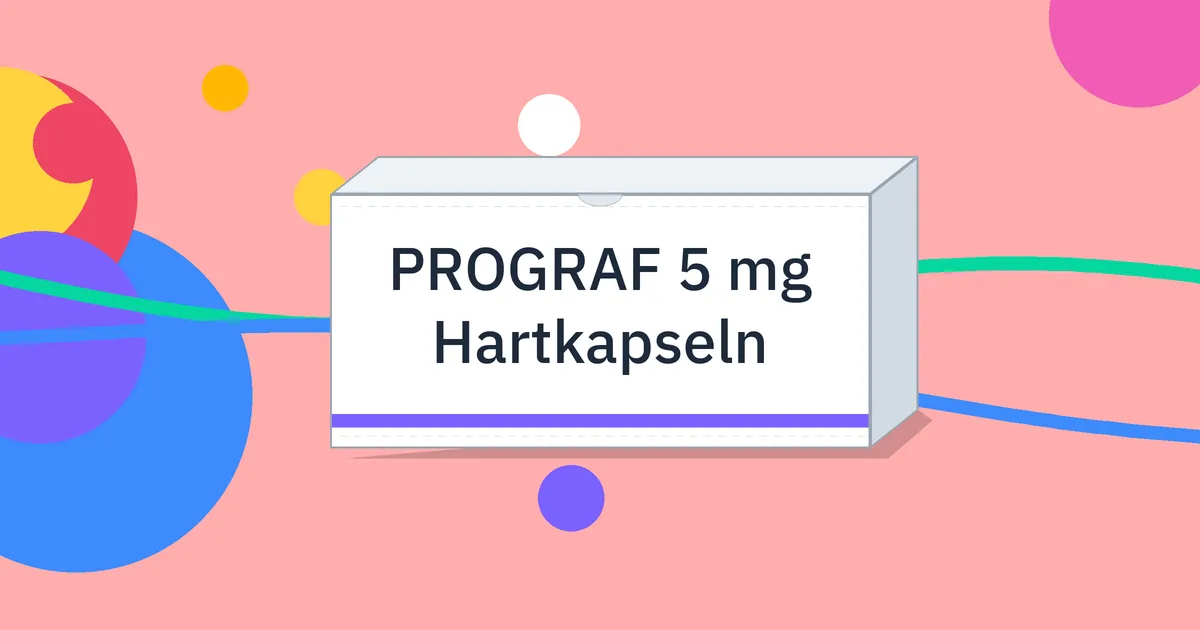Symbolbild: Packung mit der Aufschrift PROGRAF 5 mg Hartkapseln (PZN 16623772) – Verfügbarkeit und Bezug in Apotheken in Frankfurt am Main