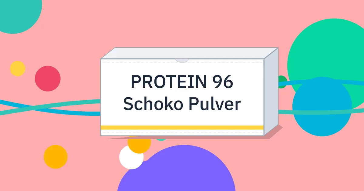 Symbolbild: Packung mit der Aufschrift PROTEIN 96 Schoko Pulver (PZN 10534234) – Verfügbarkeit und Bezug in Apotheken in Frankfurt am Main