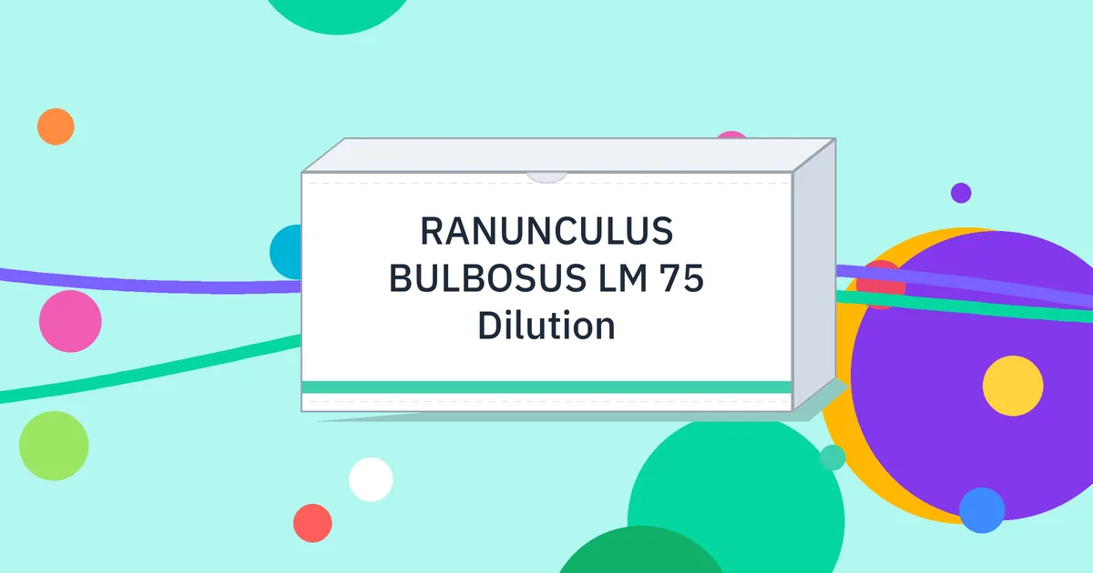 Symbolbild: Packung mit der Aufschrift RANUNCULUS BULBOSUS LM 75 Dilution (PZN 13046475) – Verfügbarkeit und Bezug in Apotheken in Frankfurt am Main