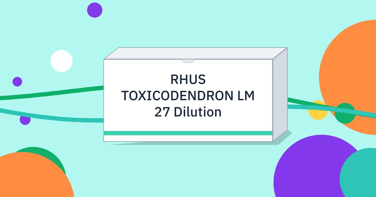 Symbolbild: Packung mit der Aufschrift RHUS TOXICODENDRON LM 27 Dilution (PZN 13053788) – Verfügbarkeit und Bezug in Apotheken in Frankfurt am Main