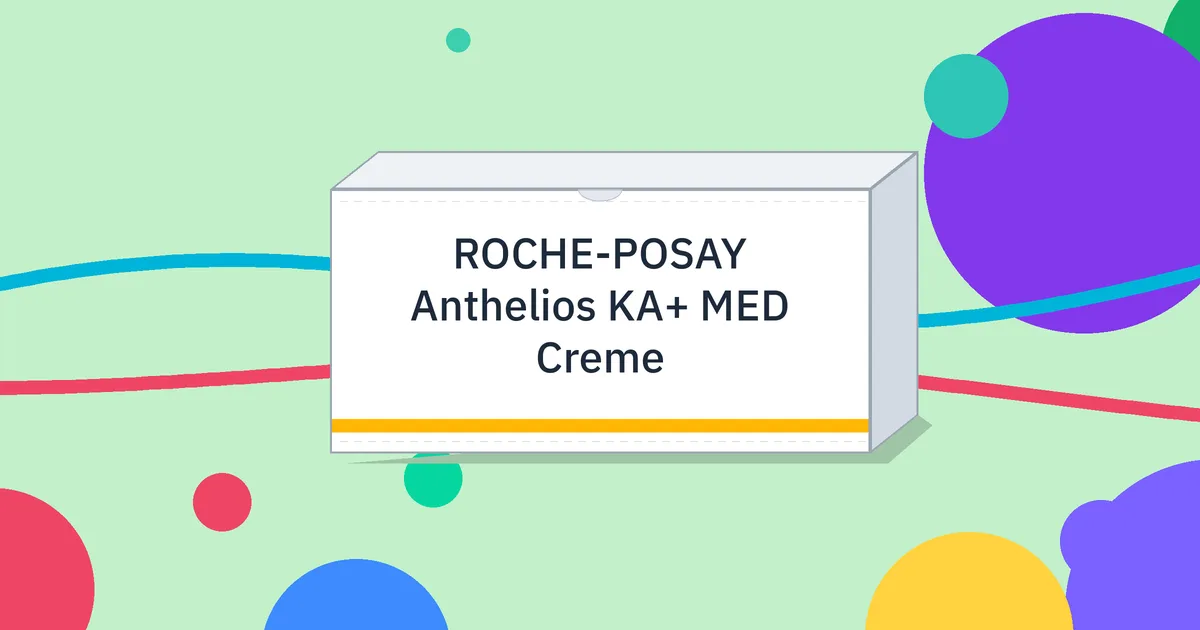 Symbolbild: Packung mit der Aufschrift ROCHE-POSAY Anthelios KA+ MED Creme (PZN 17636653) – Verfügbarkeit und Bezug in Apotheken in Frankfurt am Main