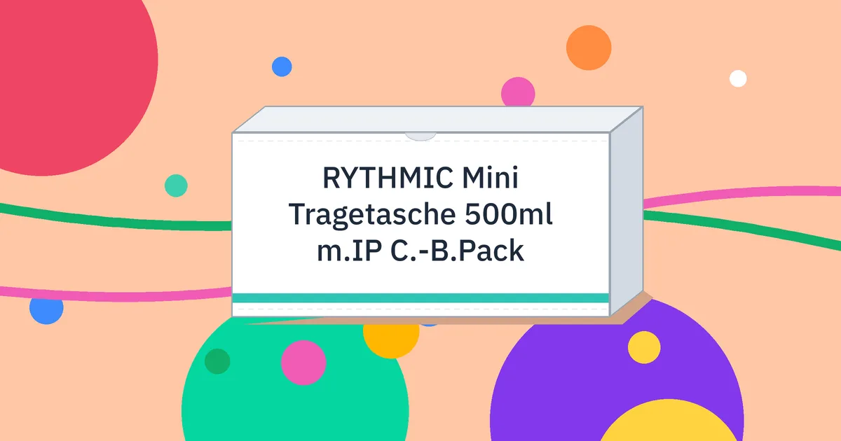 Symbolbild: Packung mit der Aufschrift RYTHMIC Mini Tragetasche 500ml m.IP C.-B.Pack (PZN 17865313) – Verfügbarkeit und Bezug in Apotheken in Frankfurt am Main