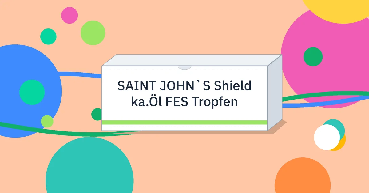 Symbolbild: Packung mit der Aufschrift SAINT JOHN`S Shield ka.Öl FES Tropfen (PZN 18906327) – Verfügbarkeit und Bezug in Apotheken in Frankfurt am Main