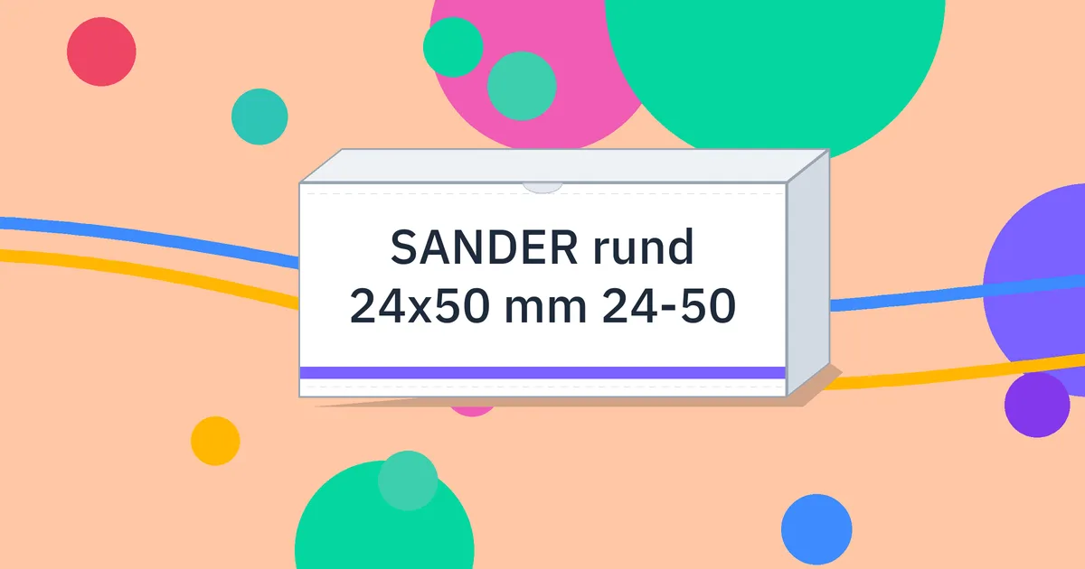 Symbolbild: Packung mit der Aufschrift SANDER rund 24x50 mm 24-50 (PZN 00902027) – Verfügbarkeit und Bezug in Apotheken in Frankfurt am Main