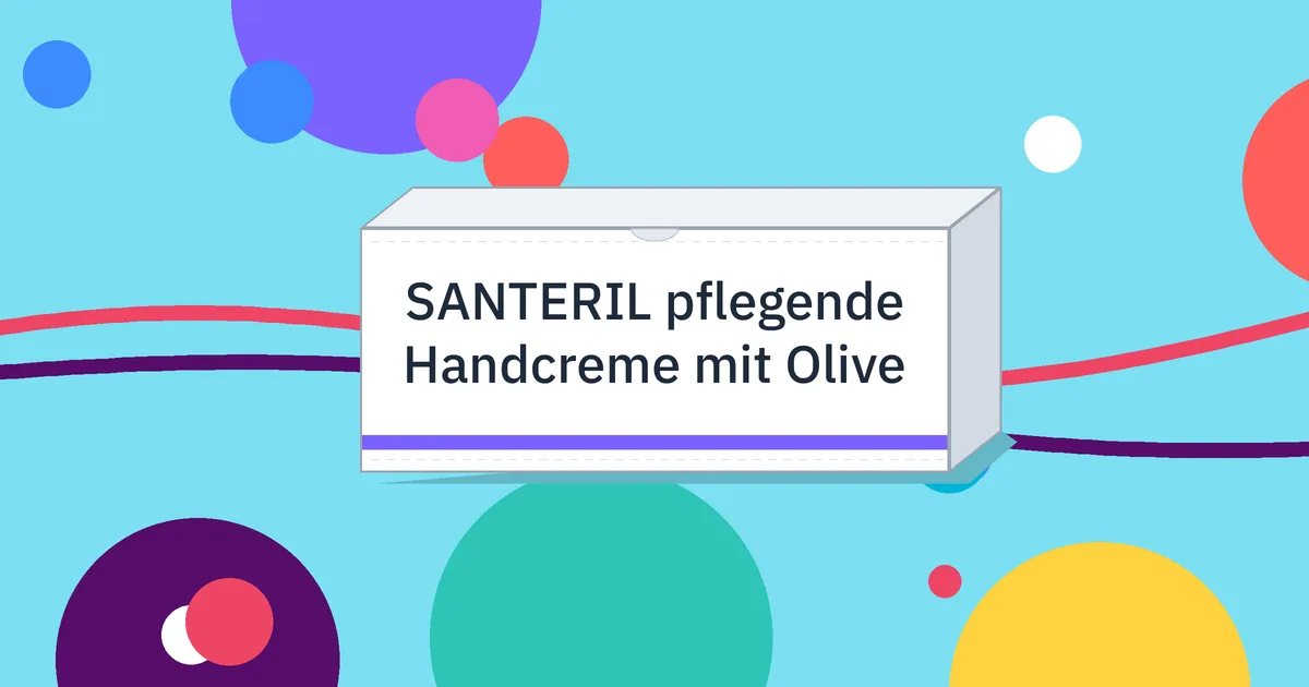 Symbolbild: Packung mit der Aufschrift SANTERIL pflegende Handcreme mit Olive (PZN 16780098) – Verfügbarkeit und Bezug in Apotheken in Frankfurt am Main