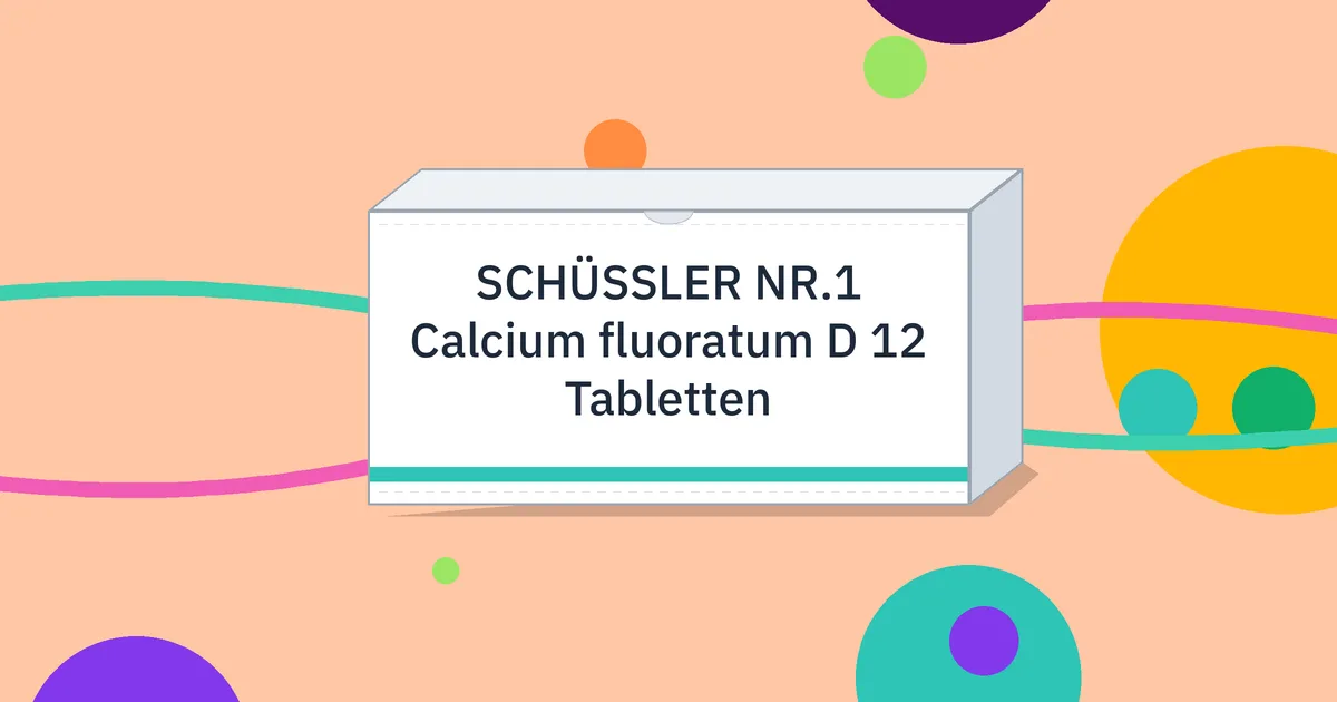 Symbolbild: Packung mit der Aufschrift SCHÜSSLER NR.1 Calcium fluoratum D 12 Tabletten (PZN 10990363) – Verfügbarkeit und Bezug in Apotheken in Frankfurt am Main