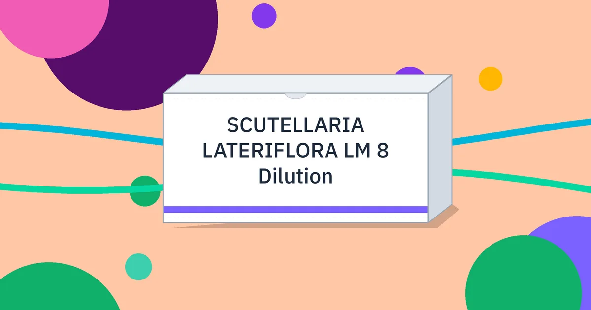 Symbolbild: Packung mit der Aufschrift SCUTELLARIA LATERIFLORA LM 8 Dilution (PZN 13184875) – Verfügbarkeit und Bezug in Apotheken in Frankfurt am Main