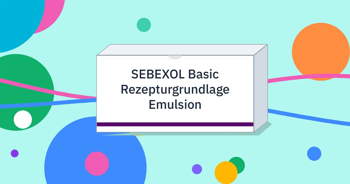 Symbolbild: Packung mit der Aufschrift SEBEXOL Basic Rezepturgrundlage Emulsion (PZN 04078140) – Verfügbarkeit und Bezug in Apotheken in Frankfurt am Main