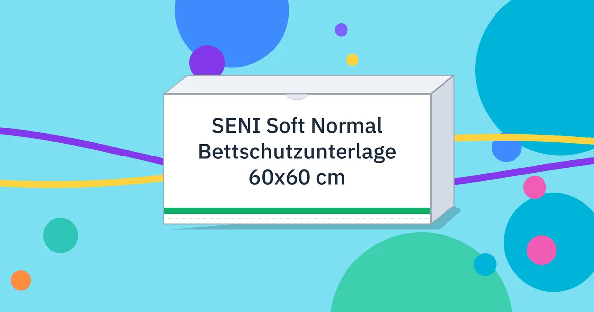 Symbolbild: Packung mit der Aufschrift SENI Soft Normal Bettschutzunterlage 60x60 cm (PZN 20024066) – Verfügbarkeit und Bezug in Apotheken in Frankfurt am Main
