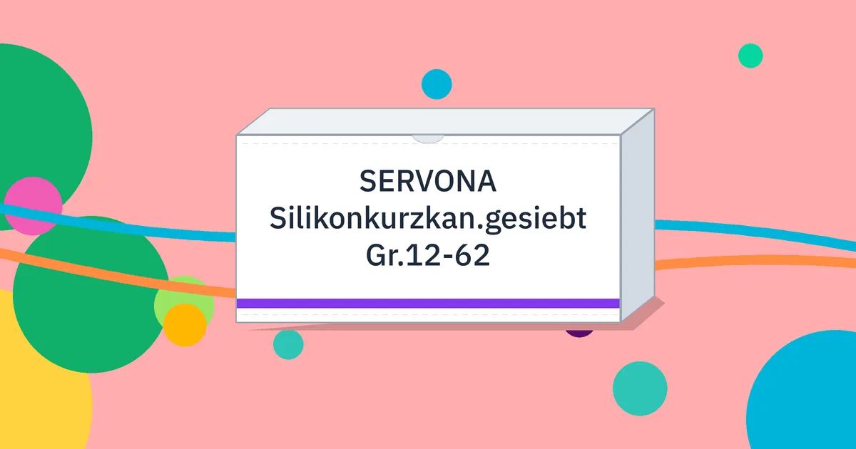Symbolbild: Packung mit der Aufschrift SERVONA Silikonkurzkan.gesiebt Gr.12-62 (PZN 04054286) – Verfügbarkeit und Bezug in Apotheken in Frankfurt am Main