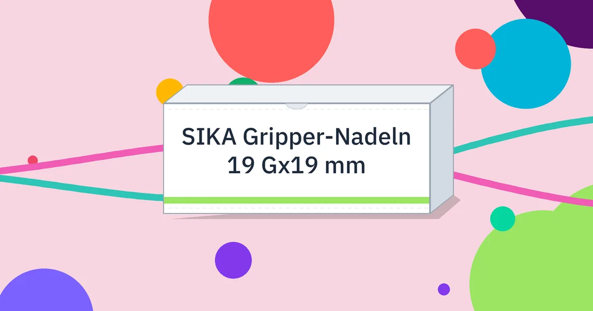 Symbolbild: Packung mit der Aufschrift SIKA Gripper-Nadeln 19 Gx19 mm (PZN 17884109) – Verfügbarkeit und Bezug in Apotheken in Frankfurt am Main