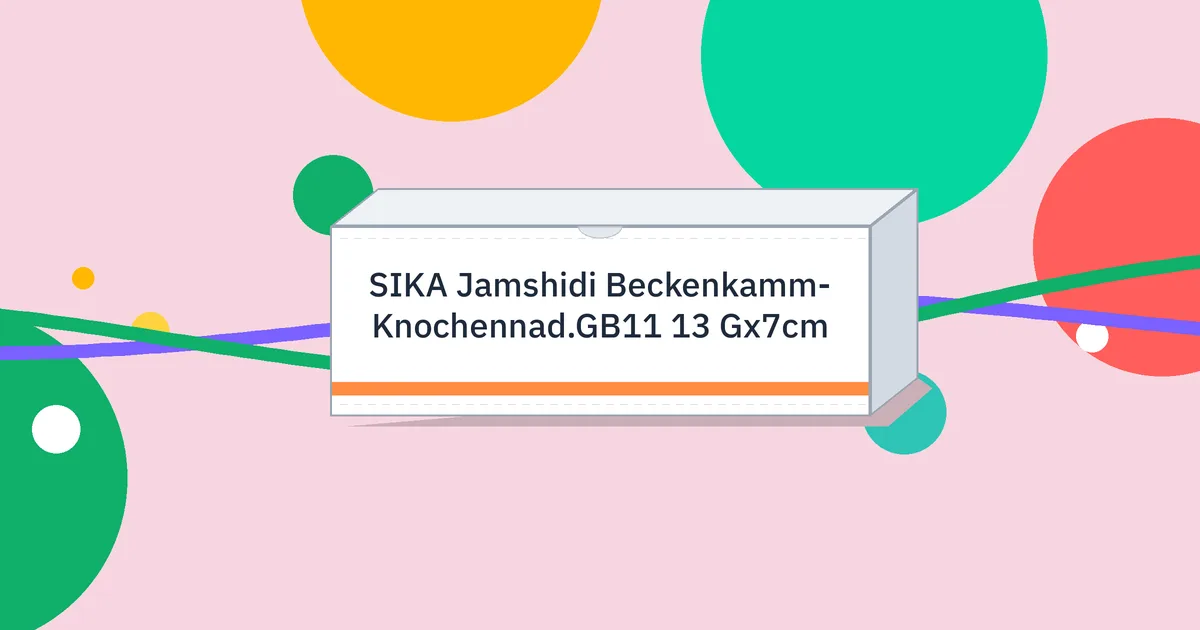 Symbolbild: Packung mit der Aufschrift SIKA Jamshidi Beckenkamm-Knochennad.GB11 13 Gx7cm (PZN 20595314) – Verfügbarkeit und Bezug in Apotheken in Frankfurt am Main
