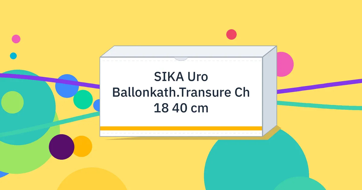 Symbolbild: Packung mit der Aufschrift SIKA Uro Ballonkath.Transure Ch 18 40 cm (PZN 03407475) – Verfügbarkeit und Bezug in Apotheken in Frankfurt am Main