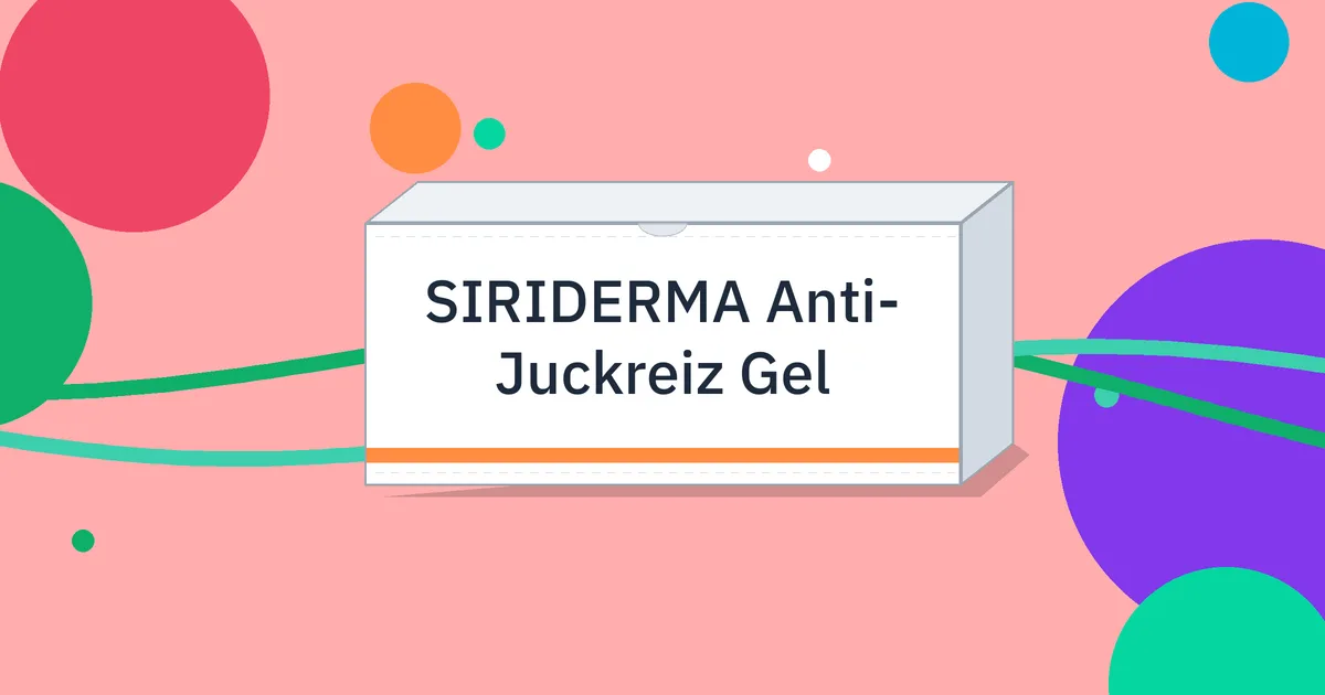 Symbolbild: Packung mit der Aufschrift SIRIDERMA Anti-Juckreiz Gel (PZN 18406027) – Verfügbarkeit und Bezug in Apotheken in Frankfurt am Main