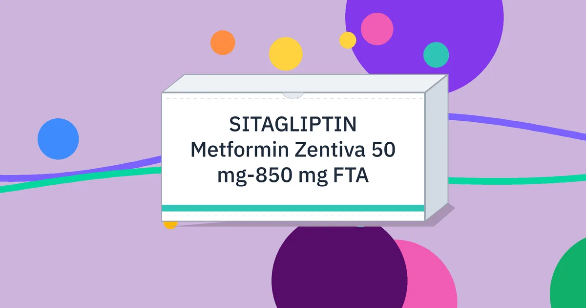 Symbolbild: Packung mit der Aufschrift SITAGLIPTIN Metformin Zentiva 50 mg-850 mg FTA (PZN 18755673) – Verfügbarkeit und Bezug in Apotheken in Frankfurt am Main