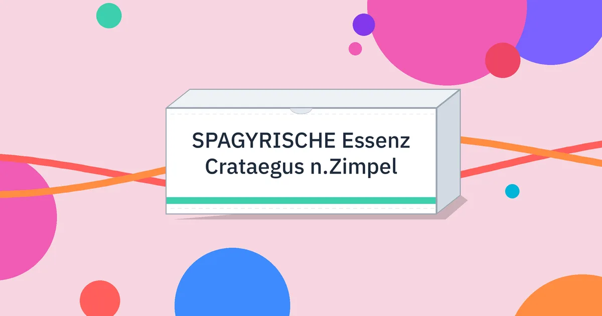 Symbolbild: Packung mit der Aufschrift SPAGYRISCHE Essenz Crataegus n.Zimpel (PZN 00916213) – Verfügbarkeit und Bezug in Apotheken in Frankfurt am Main