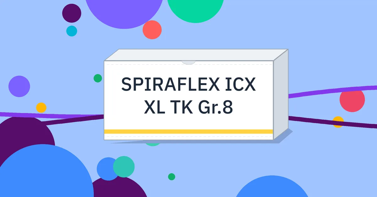 Symbolbild: Packung mit der Aufschrift SPIRAFLEX ICX XL TK Gr.8 (PZN 18222273) – Verfügbarkeit und Bezug in Apotheken in Frankfurt am Main
