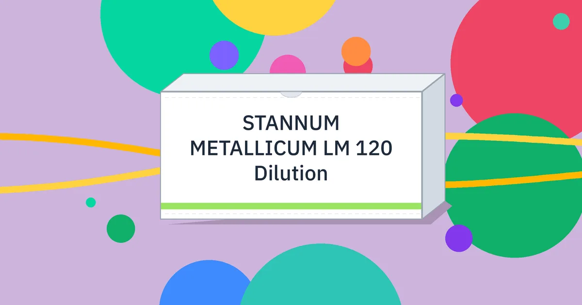 Symbolbild: Packung mit der Aufschrift STANNUM METALLICUM LM 120 Dilution (PZN 13199457) – Verfügbarkeit und Bezug in Apotheken in Frankfurt am Main