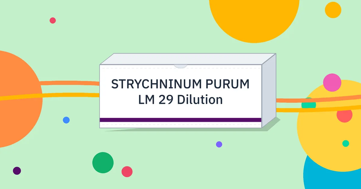 Symbolbild: Packung mit der Aufschrift STRYCHNINUM PURUM LM 29 Dilution (PZN 13207866) – Verfügbarkeit und Bezug in Apotheken in Frankfurt am Main