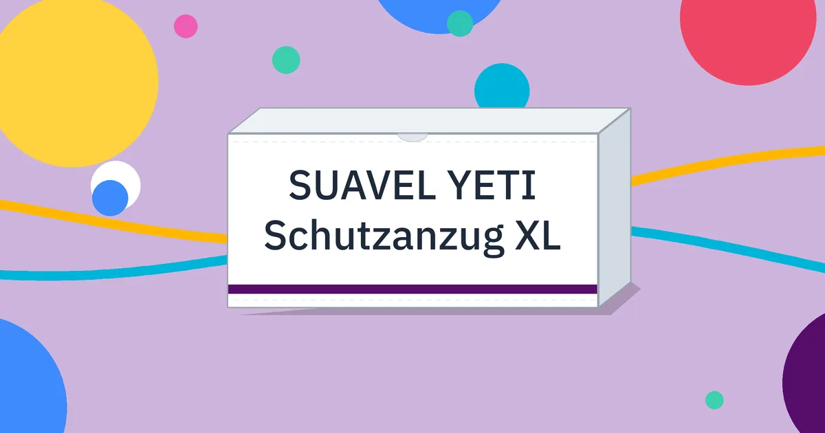 Symbolbild: Packung mit der Aufschrift SUAVEL YETI Schutzanzug XL (PZN 18153098) – Verfügbarkeit und Bezug in Apotheken in Frankfurt am Main