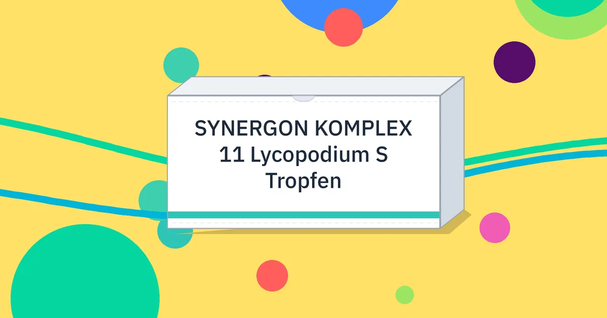 Symbolbild: Packung mit der Aufschrift SYNERGON KOMPLEX 11 Lycopodium S Tropfen (PZN 19895784) – Verfügbarkeit und Bezug in Apotheken in Frankfurt am Main