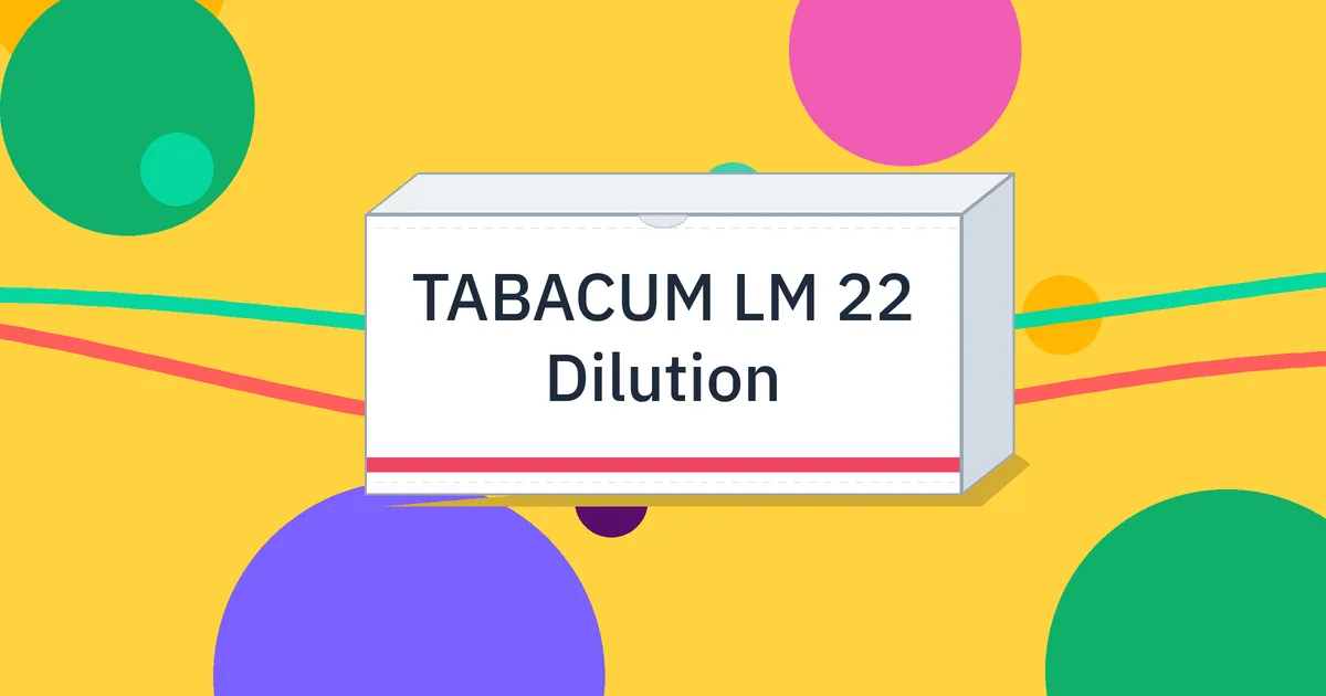 Symbolbild: Packung mit der Aufschrift TABACUM LM 22 Dilution (PZN 13212695) – Verfügbarkeit und Bezug in Apotheken in Frankfurt am Main