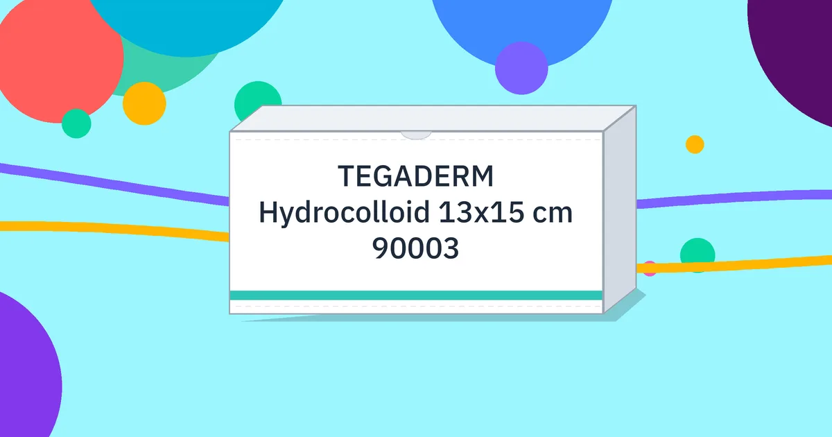 Symbolbild: Packung mit der Aufschrift TEGADERM Hydrocolloid 13x15 cm 90003 (PZN 07148817) – Verfügbarkeit und Bezug in Apotheken in Frankfurt am Main
