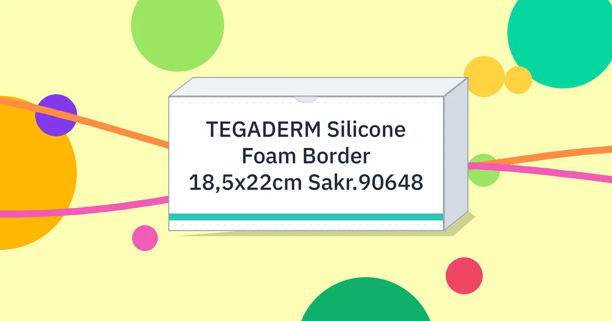 Symbolbild: Packung mit der Aufschrift TEGADERM Silicone Foam Border 18,5x22cm Sakr.90648 (PZN 15658403) – Verfügbarkeit und Bezug in Apotheken in Frankfurt am Main