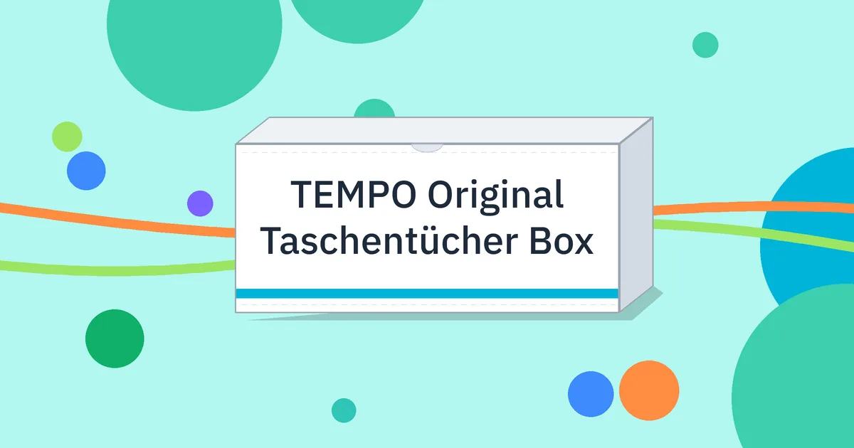 Symbolbild: Packung mit der Aufschrift TEMPO Original Taschentücher Box (PZN 17905946) – Verfügbarkeit und Bezug in Apotheken in Frankfurt am Main