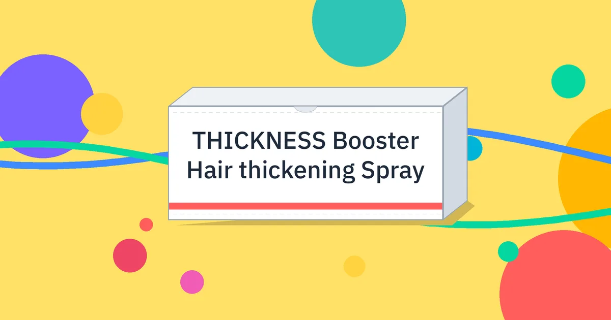 Symbolbild: Packung mit der Aufschrift THICKNESS Booster Hair thickening Spray (PZN 18108146) – Verfügbarkeit und Bezug in Apotheken in Frankfurt am Main
